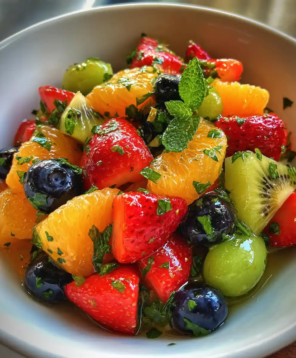 Simple Fruit Salad Recipe With Honey Citrus Mint Glaze