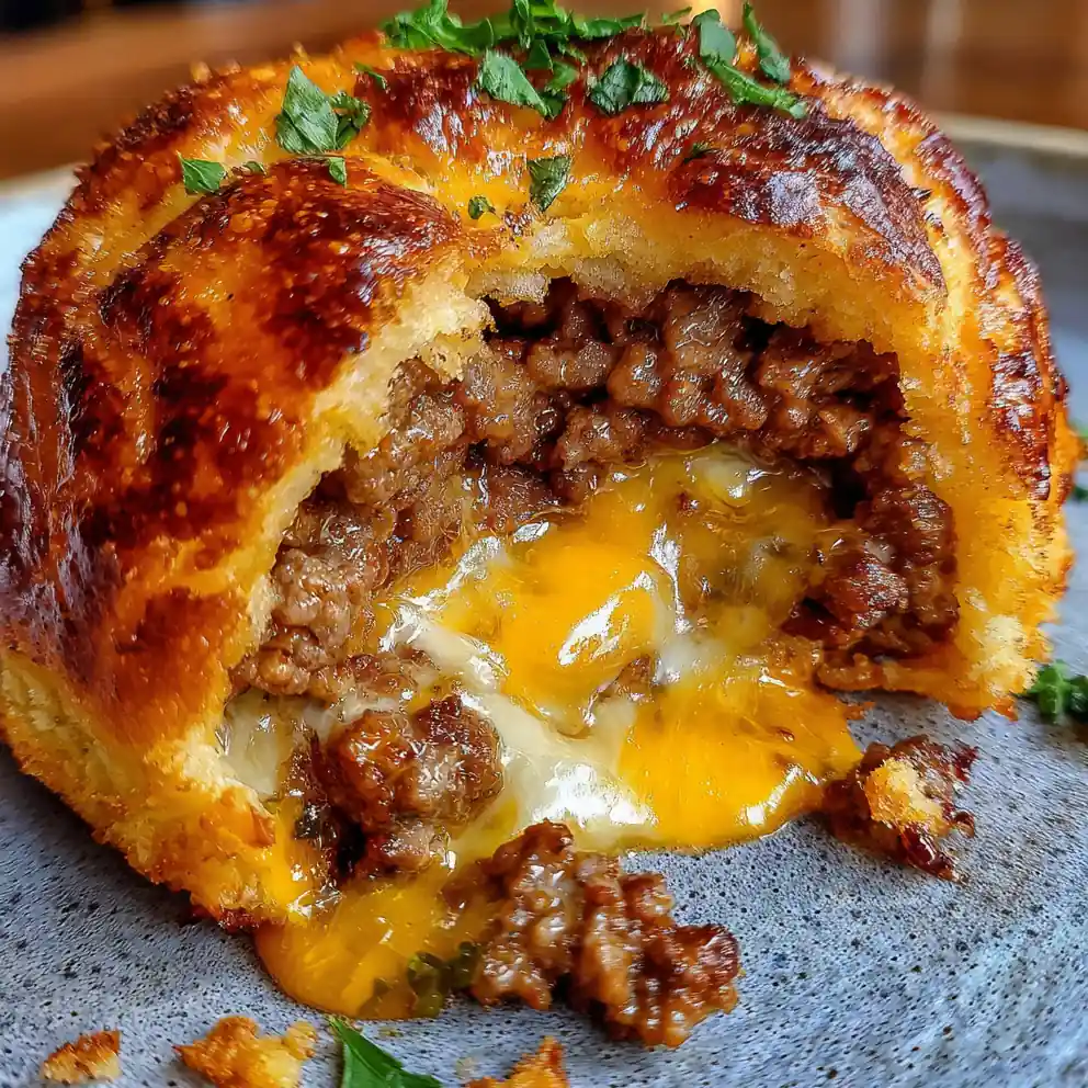 cheeseburger bombs recipe with Smoky Chipotle Glaze and Zesty Pickle Relish