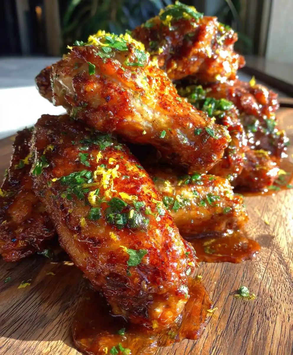 wingstop lemon pepper wings recipe with Brown Butter & Sumac Glaze