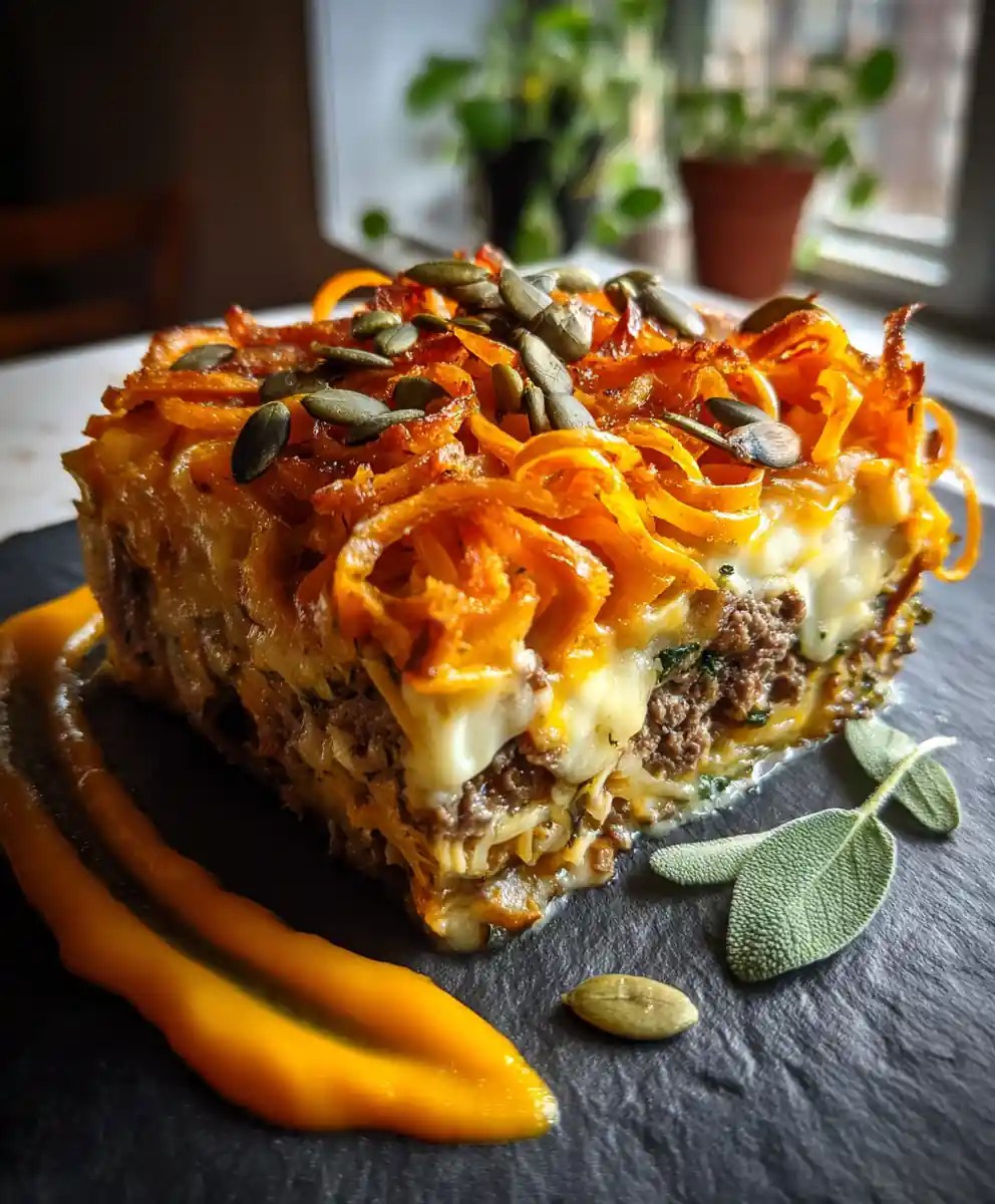 Amish Harvest Casserole with Butternut Squash Swirl